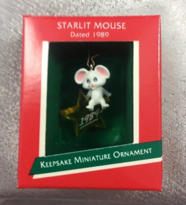 NEW 1989 Hallmark Keepsake Miniature Ornament STARLITE MOUSE | eBay