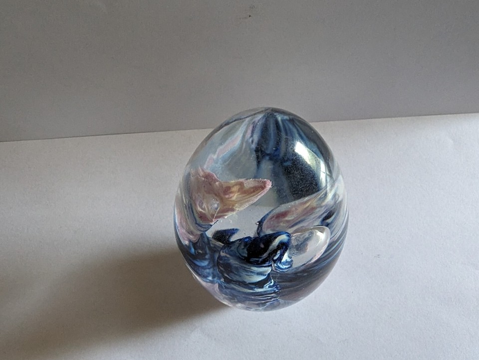 Vtg 1991 Signed Robert Eickholt Studio Art Glass Paperweight ~ Coral ...