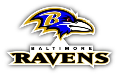Baltimore Ravens Logo NFL Football Car Bumper Sticker Decal 5'' x 3 ...