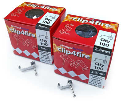 clip4fire Fire rated metal cable clips 2.5mm 6mm- Olypmic fixing High ...