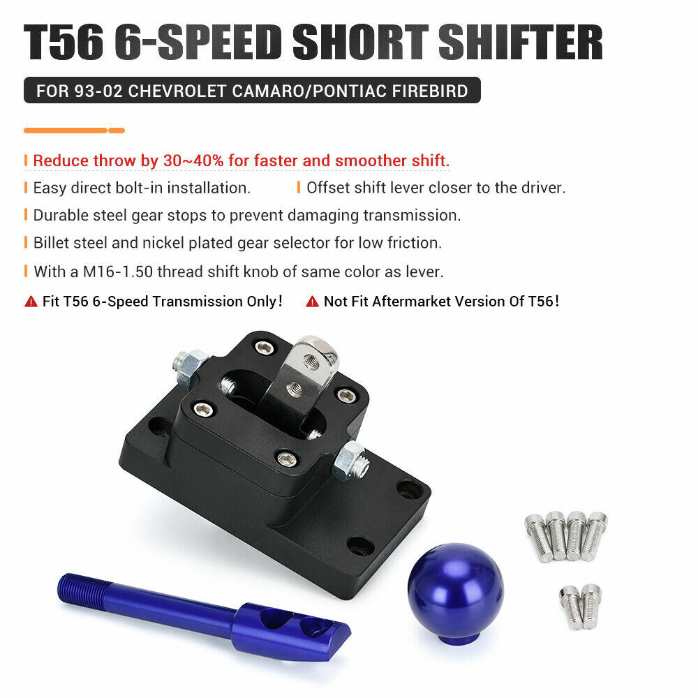 T56 6-Speed Billet Short Throw Shifter F-Body For Camaro Firebird LS1 ...