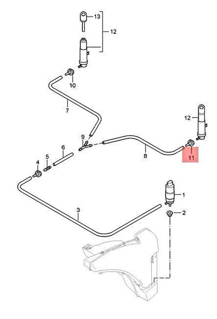 Porsche OEM 05-15 911 Washer-front Lamps-connector 99762820500 for sale ...