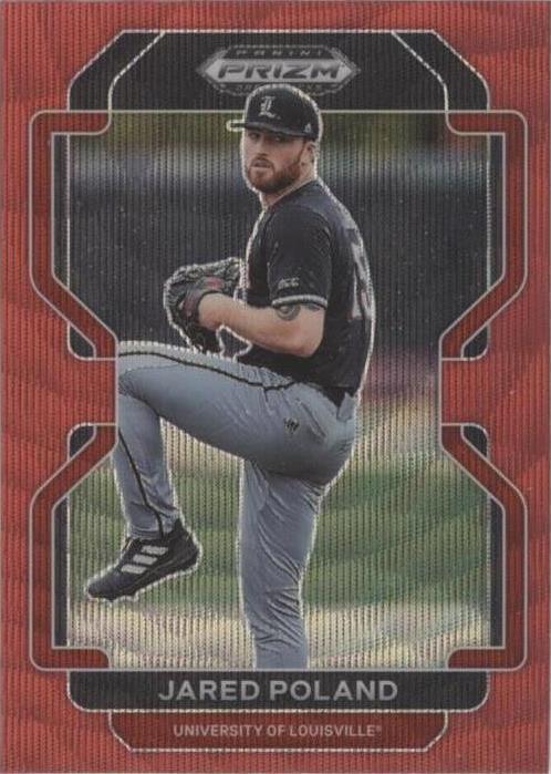 2022 Panini Prizm Draft Picks - Jared Poland #PDP172 Red Wave Prizm (RC ...