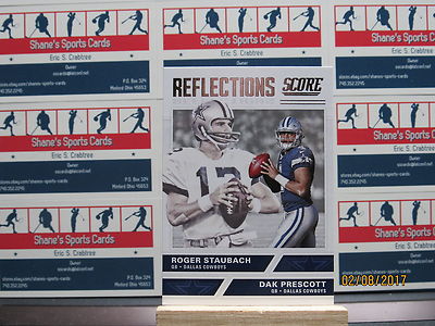 2017 Score Reflections #8 Dak Prescott / Roger Staubach | eBay