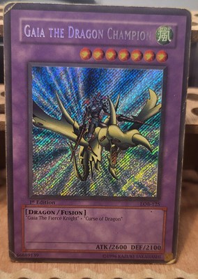 Yugioh Gaia the Dragon Champion [1st Edition] ~ LOB-125 Secret Rare | eBay