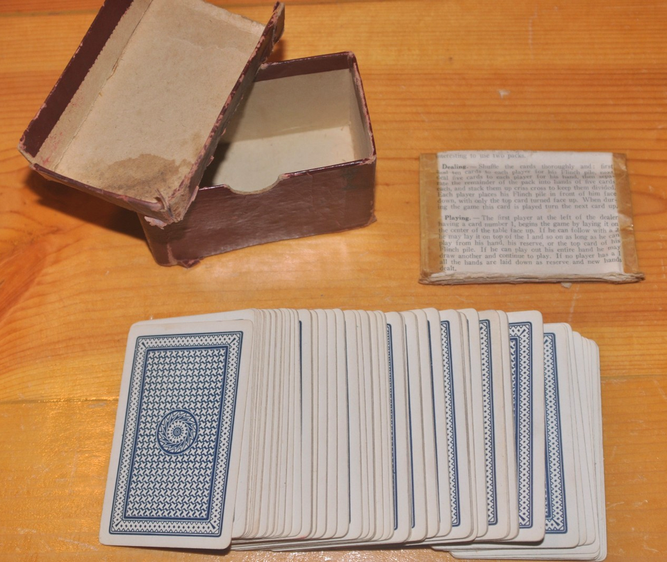 Vintage Flinch Parker Brothers 1934 card game in original maroon box | eBay