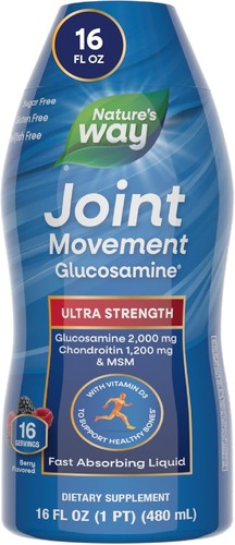 2 Pk -Nature's Way Joint Movement Glucosamine Extra-Strength Liquid 16 ...