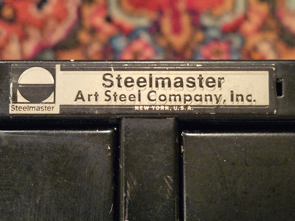 VTG STEELMASTER 2 DRAWER INDEX CARD (3X5) FILE CABINET W/LOCKS ORIGINAL ...