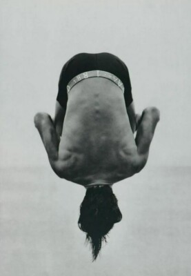 1987 Vintage HERB RITTS Semi Nude Male Backflip Backward Jump Photo Art ...