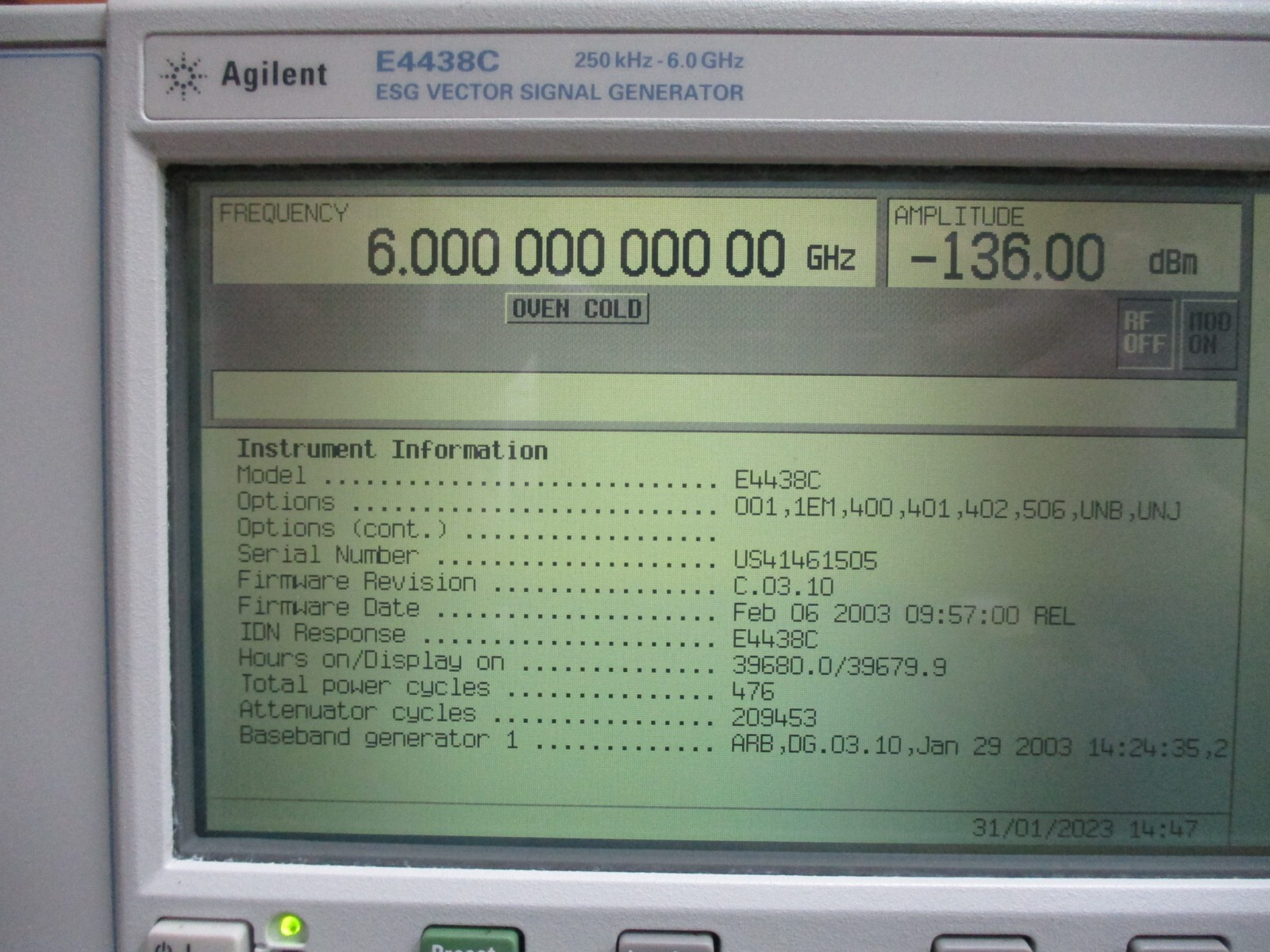 【Kang Rong Scientific】Agilent E4438C/400/401/402/506/H01/HN3/UNJ/1EM ...