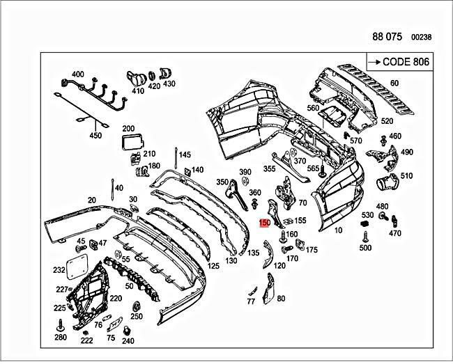 Mercedes-Benz 1668850240 Genuine OEM Inner Bracket for sale online | eBay
