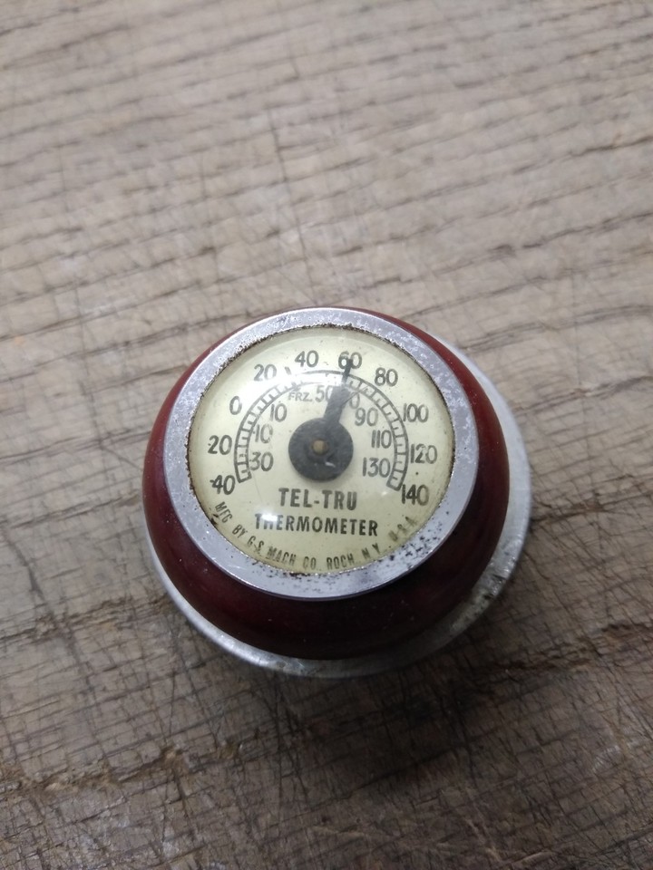 Vtg Tel Tru Sub Zero Automobile Suction Cup Thermometer Accessory Hot ...