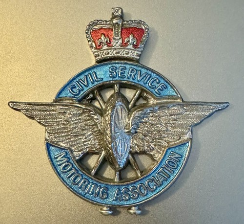 Vintage Civil Service Motoring Association Queen Elizabeth 2 Car Badge ...