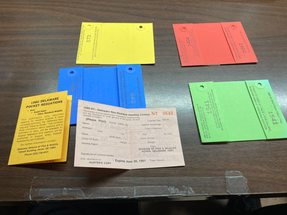 1980'S PA HUNTING LICENSES | eBay