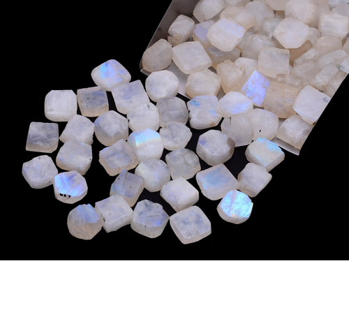 AAA Natural Blue Rainbow Moonstone Rough, Gemstone Size 8-10 MM Raw ...