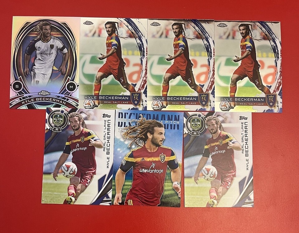 2014 Topps Chrome MLS Kyle Beckerman Lot 8 Cards Orange /75 Rare 2014 ...