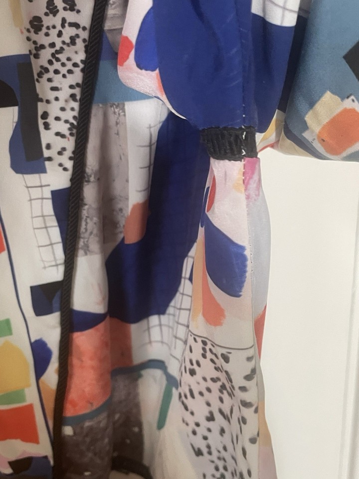 Hunter Bell Top Blouse Shirt Women’s Size Large Colorful Boho Silk ...