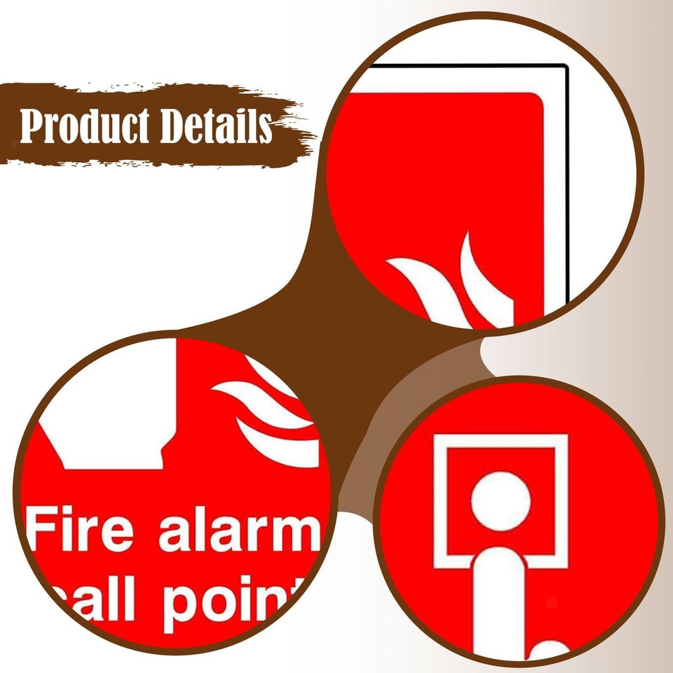 50 Fire Alarm Call Point Sign Stickers, Notification Tips, Emergency ...
