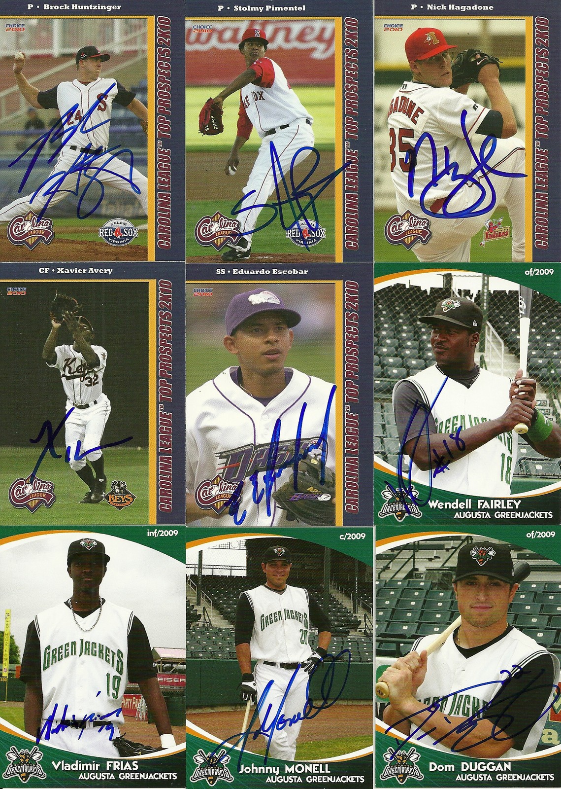 2010 Carolina League Top Prospect NICK HAGADONE Signed Card INDIANS rc ...