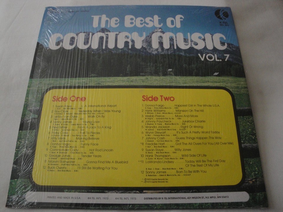 best of country music, vol. 7 VINYL LP ALBUM 24 ORIGINAL HITS ORIGINAL ...