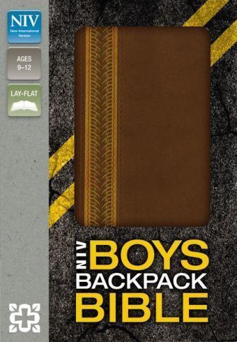 NIV, Boys Backpack Bible, Imitation Leather, Brown by Zondervan ...