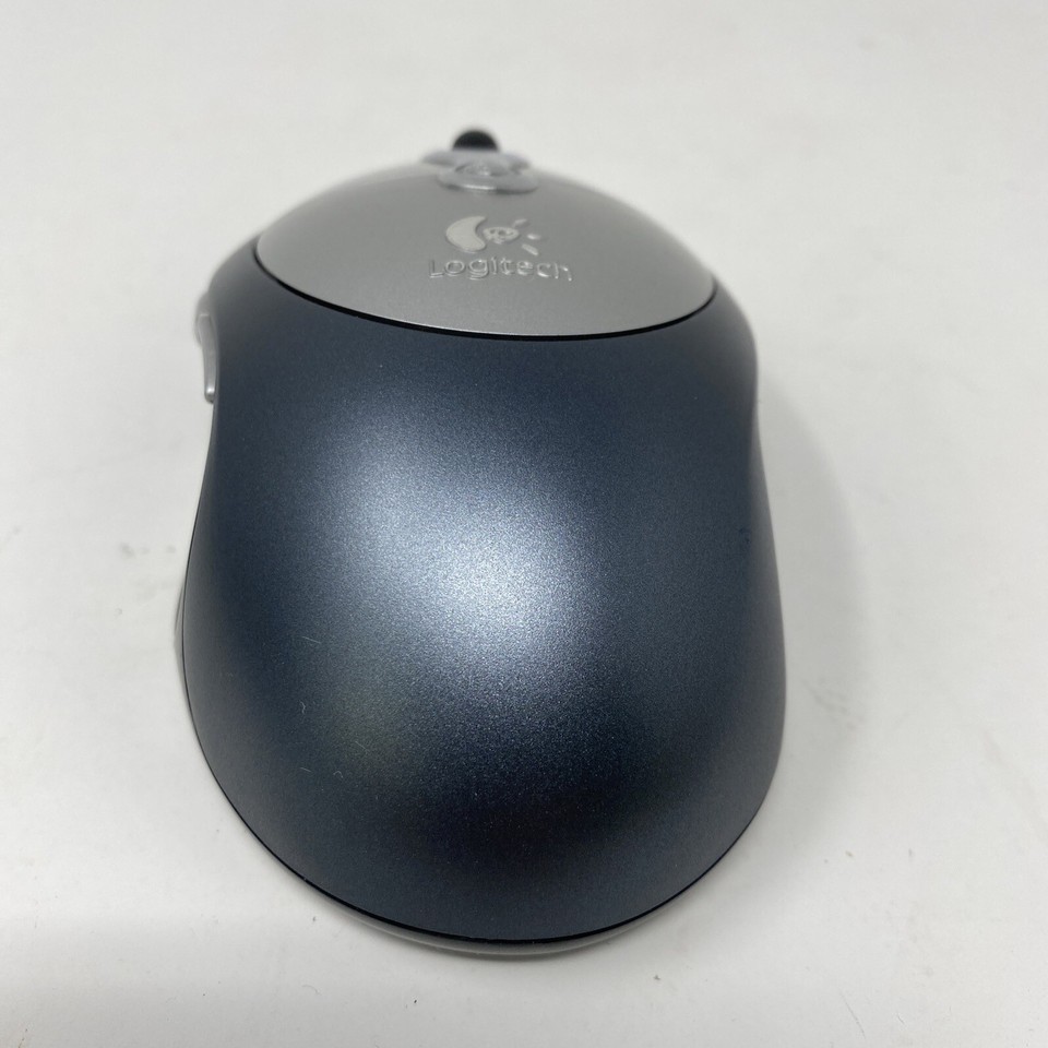 Logitech M-RAJ89A Gray & Black Cordless Click Plus 3-Buttons Optical ...