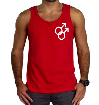 New Men's Gay Symbol Red Muscle Tank Top LGBT Pride Same Love Equality ...
