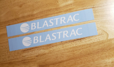 BLASTRAC FLOOR spot blaster dust collector DECALS WHITE decals 10" USA ...