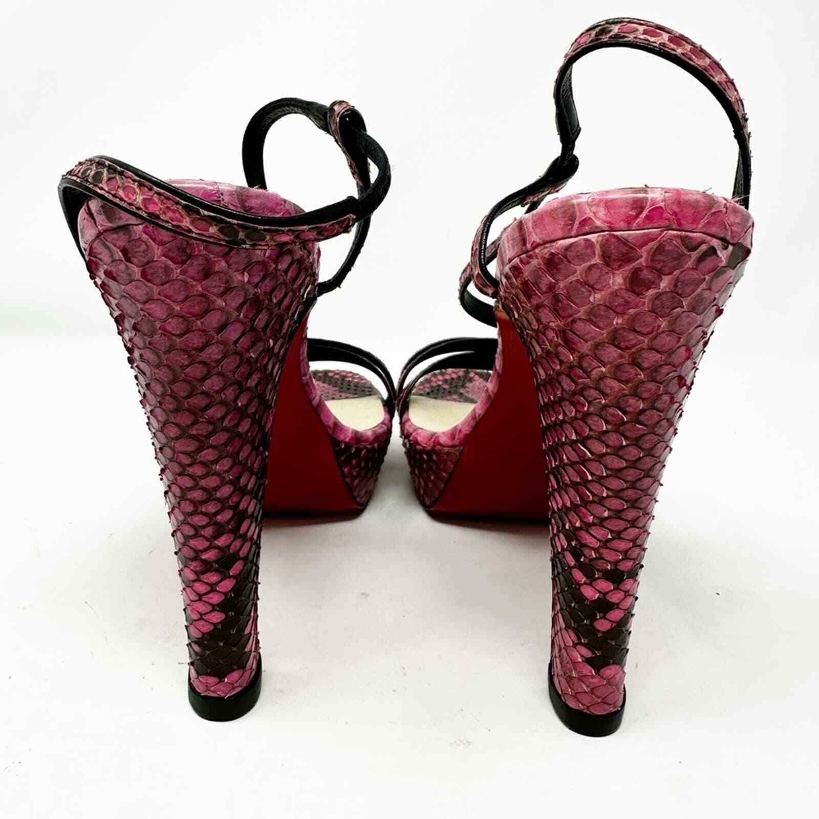 Christian Louboutin Miss Dina 120 Python Platform Str… - Gem