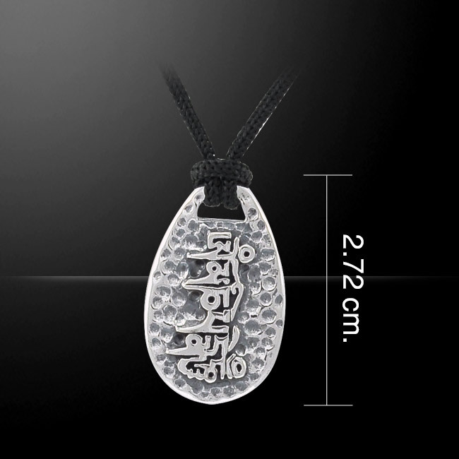 Buddha Om Mani Padme Hum Symbol .925 Sterling Silver Necklace Peter ...