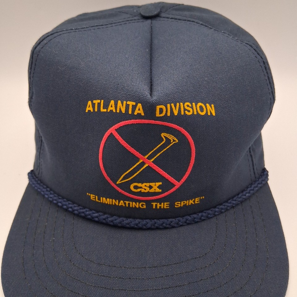 Vtg CSX Railroad Hat Atlanta Division Cap Eliminating The Spike ...
