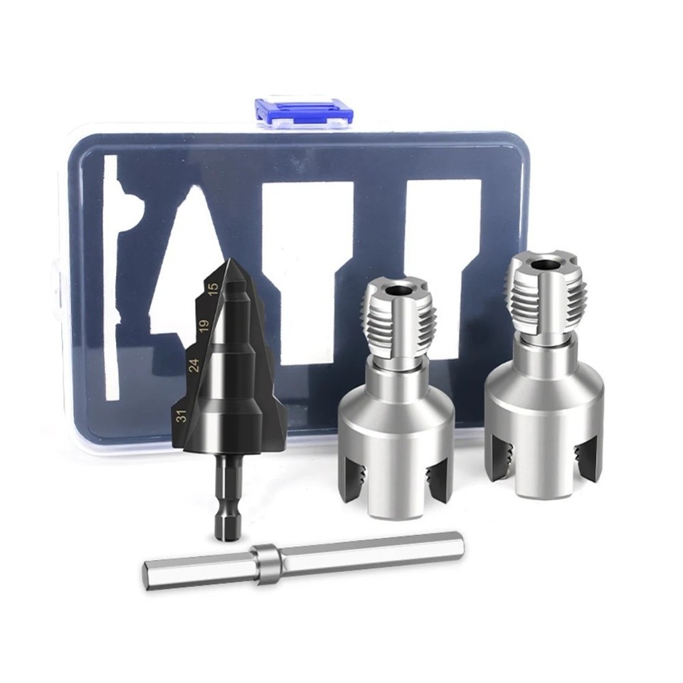 Drill Bit Counterbore Tool Dual-Size Compatibility External NPT ...