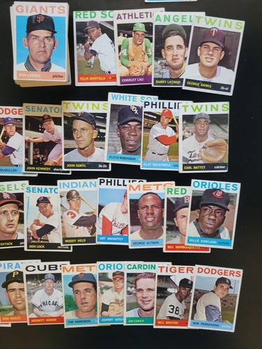 1964 Topps Baseball Cards - 80 Card Lot - Don Larsen | Don Lee | More ...