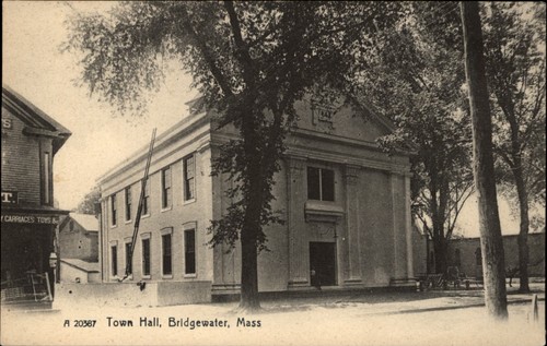 Town Hall Bridgewater Massachusetts unposted Rotograph UDB c1905 ...
