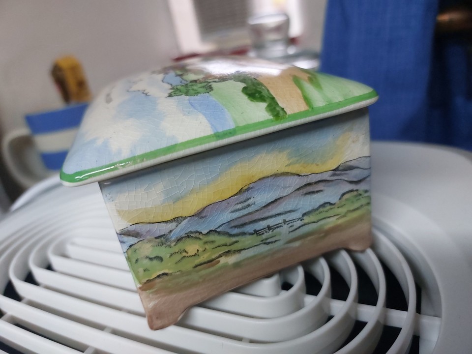 CROWN DEVON FIELDINGS WIDDICOMBE FAIR 1930 40s VINTAGE MUSICAL TRINKET ...