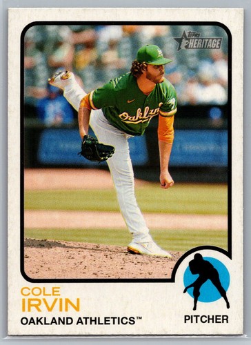 2022 Topps Heritage Baseball #360 Cole Irvin Oakland Athletics | eBay