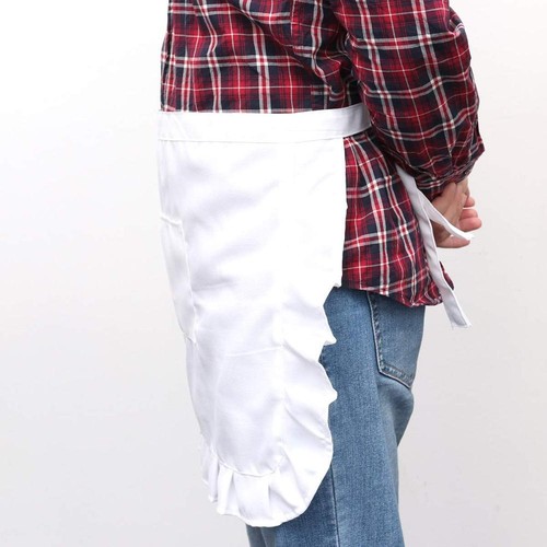 Kitchen Serving Aprons Painting Apron Black Bistro Apron Half Waist Bib ...