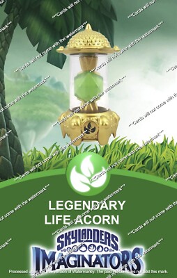 Skylanders Imaginators Legendary Life Acorn Creation Crystal Card ...