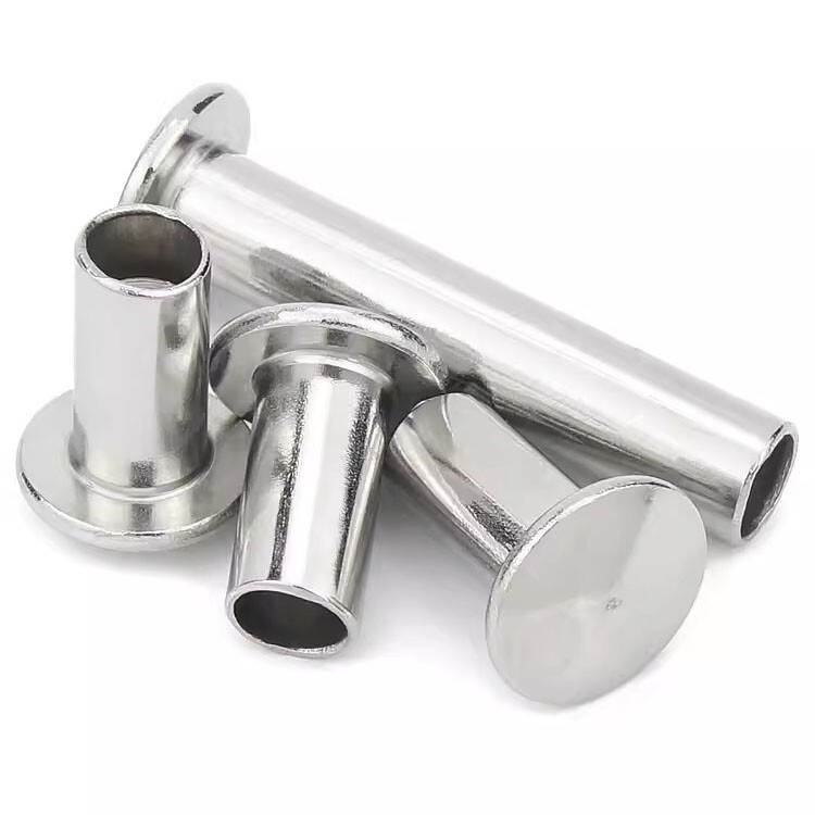 M5 Half hollow Rivets Flat Round Head Rivet GB875 Stainless steel 6 ...