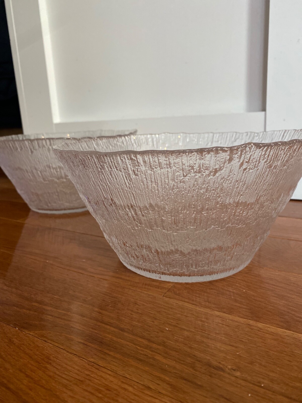 Pair of Iittala Solaris Tapio Wirkkala Finland Textured Art Glass ...