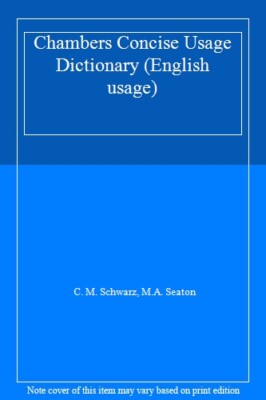 Chambers Concise Usage Dictionary (English usage) By Chamber | eBay