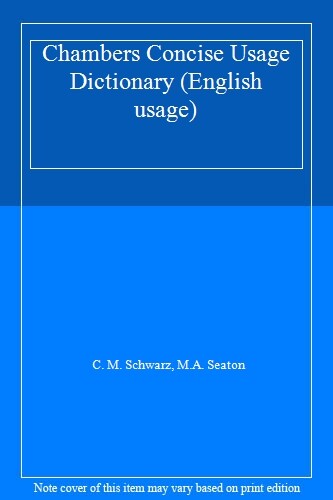 Chambers Concise Usage Dictionary (English usage) By Chamber | eBay