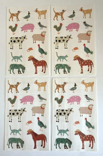 Lot of 4 Sheets MRS GROSSMAN’S Stickers TURNOWSKY FARM FRIENDS | eBay