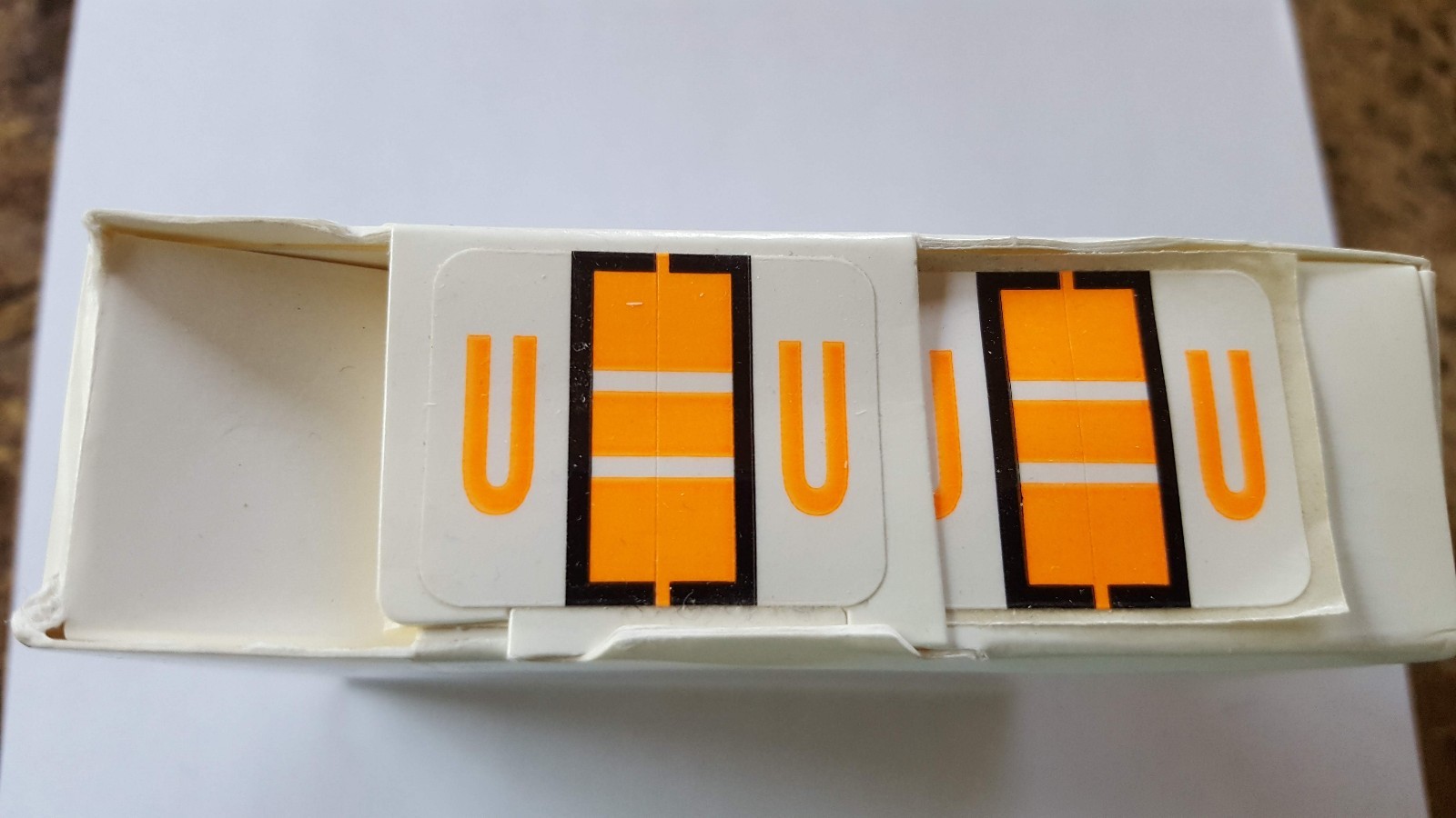 Alphabetic Color Coded Bar Style End Tap Labels, 500/Roll, Letter U | eBay