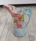 RS PRUSSIA Miniature Pitcher Hand Painted Rose Design w/Gold Trim 5 1/4 ...