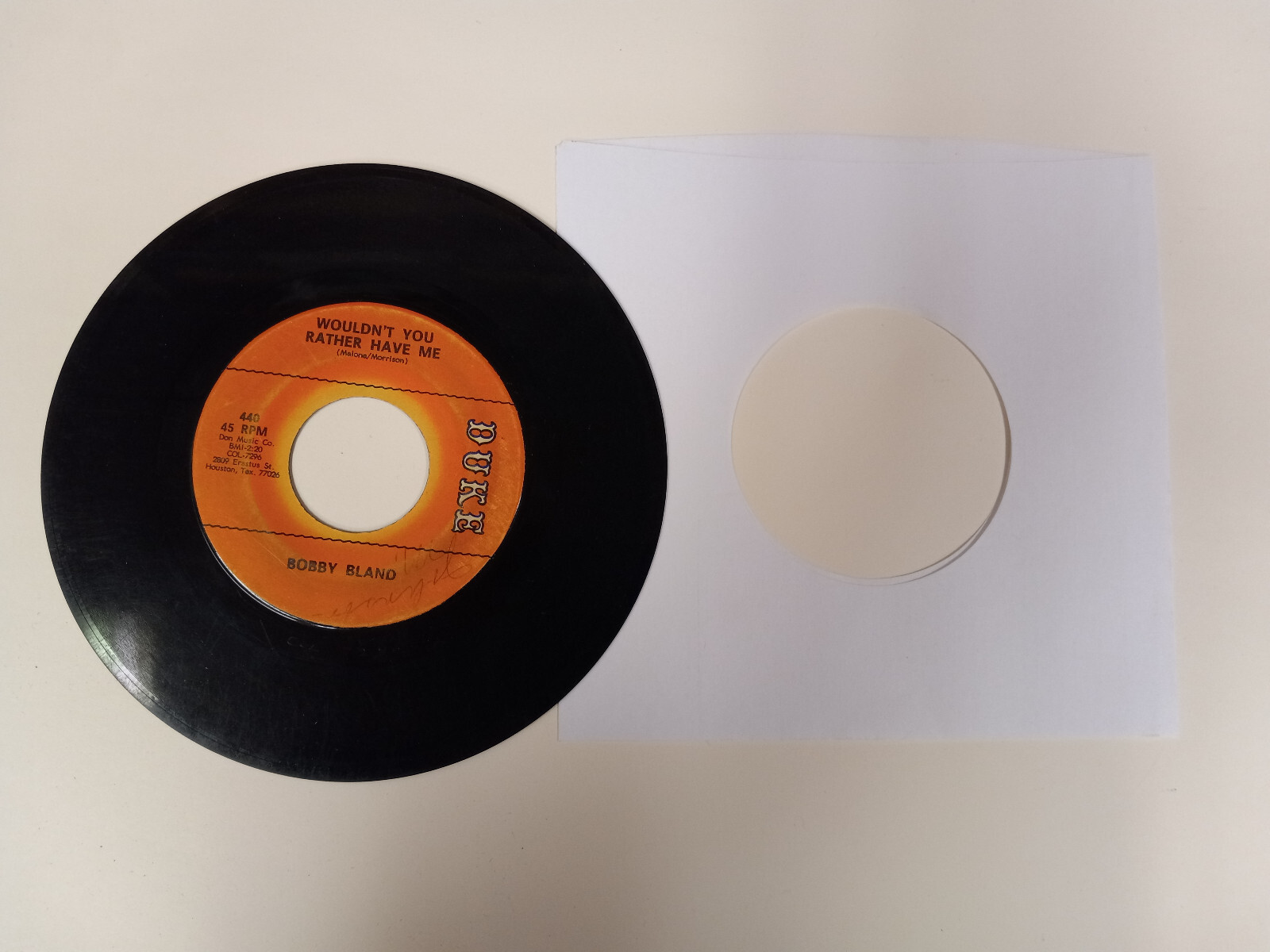 Soul disco R&B 45 RPM record : Bobby Bland – rockin in the same old ...