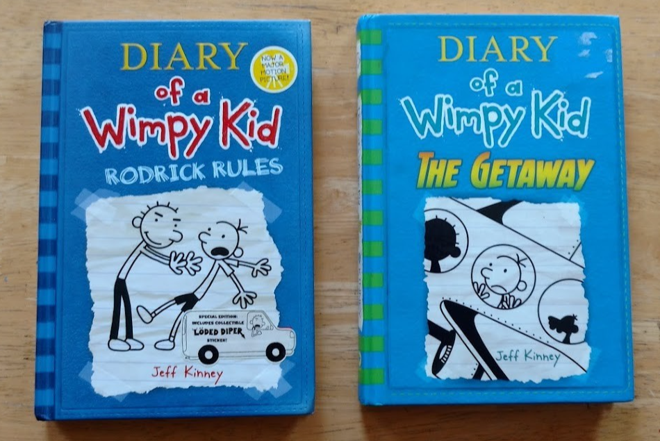 8 Diary of a Wimpy Kid Books Hardcovers Very Good, Soft Cover damage ...