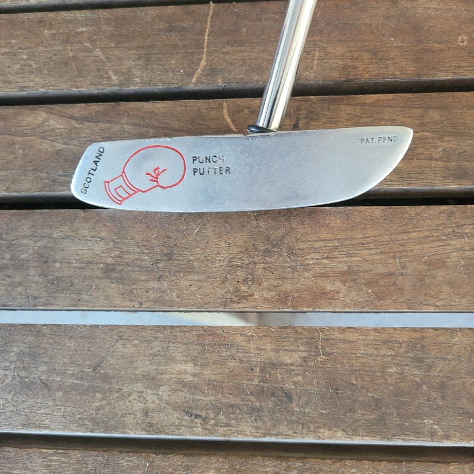 RARE Scotland Punch Putter RH/LH Center Steel Shaft Upper Lower Grips ...