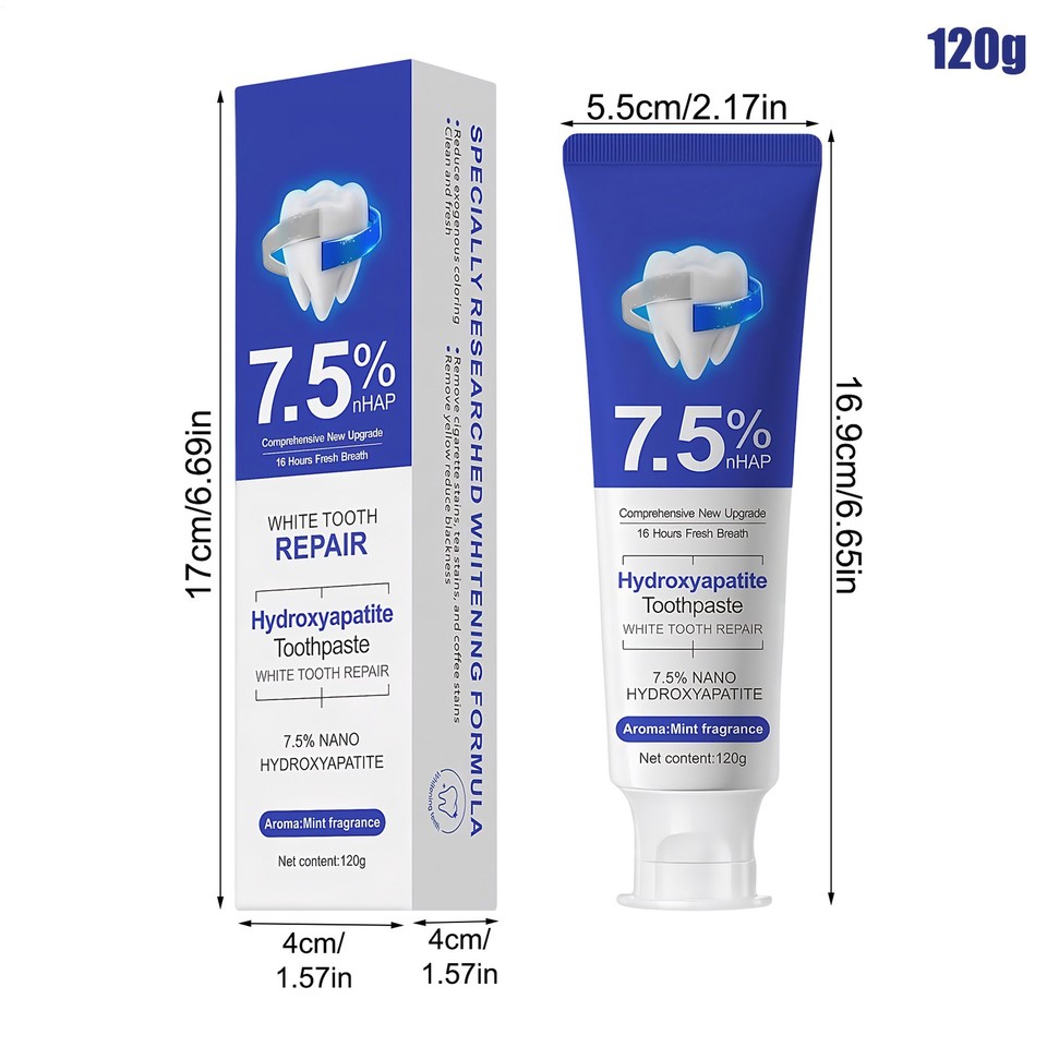 Hydroxyapatite Toothpaste - Fluoride-Free Nano Hydroxyapatite Toothpa ...