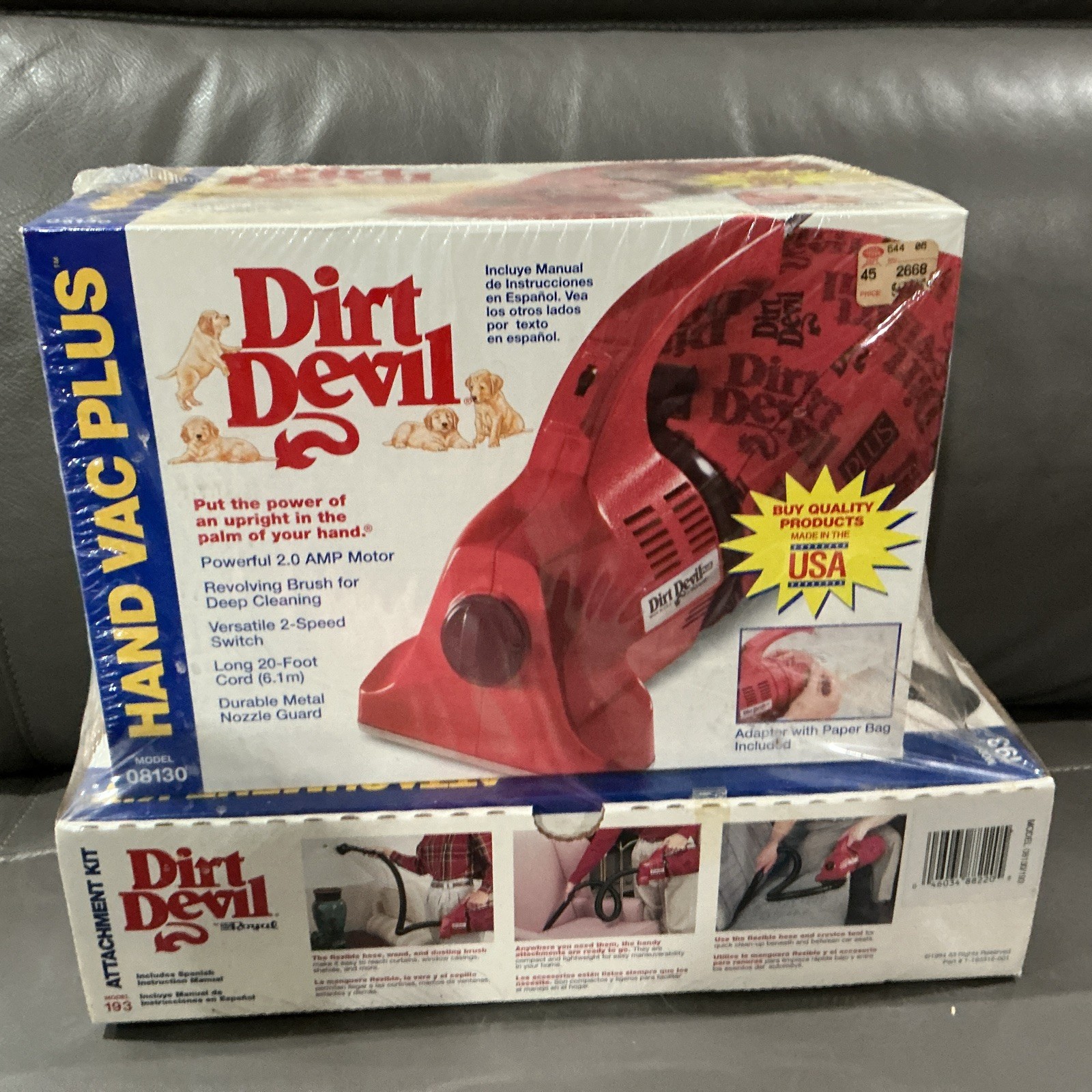 Vtg Dirt Devil Plus Hand Vac Model 08130 Handheld Vacuum New In Box NOS ...